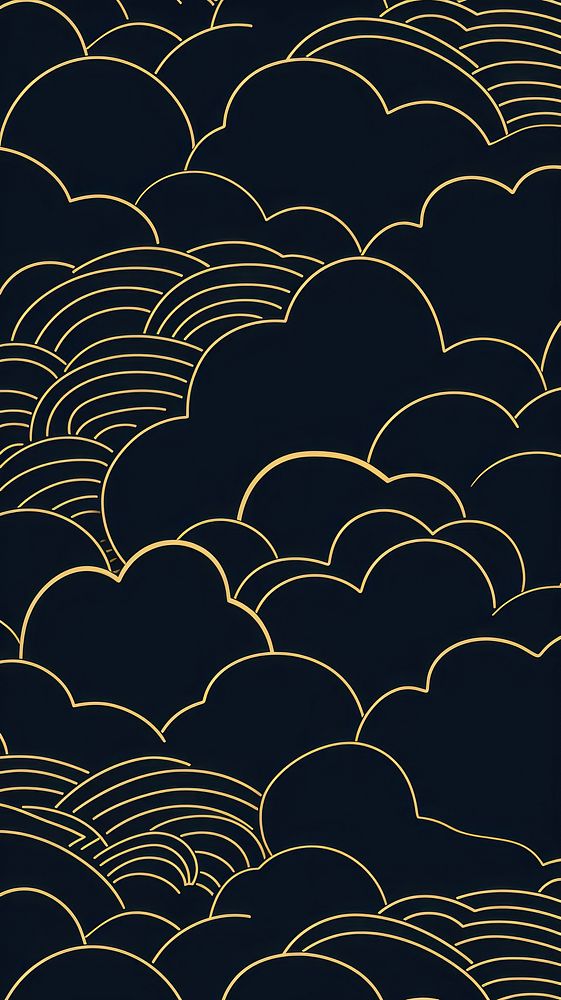 Art deco cloud wallpaper pattern | Free Photo Illustration - rawpixel