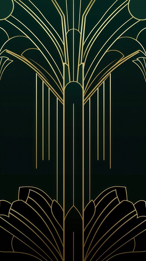 Art deco palace wallpaper gate. | Free Photo Illustration - rawpixel