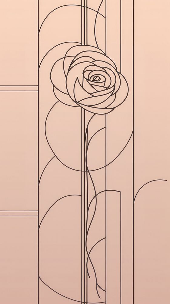 Art deco rose wallpaper pattern | Free Photo Illustration - rawpixel