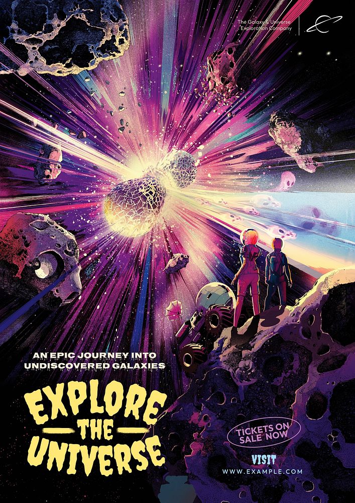 Space art poster template | Free Photo - rawpixel
