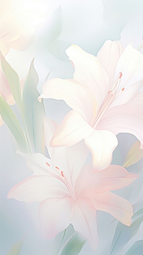 Blurred gradient Lily lily blossom | Free Photo Illustration - rawpixel