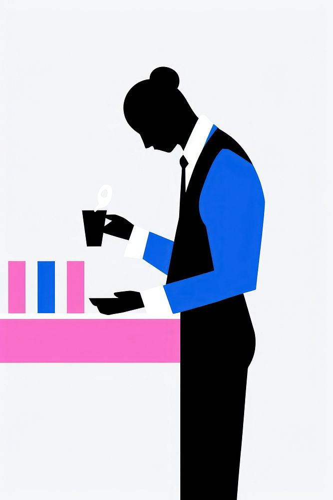 flat illustration Barista symbol cross. | Free Photo Illustration ...