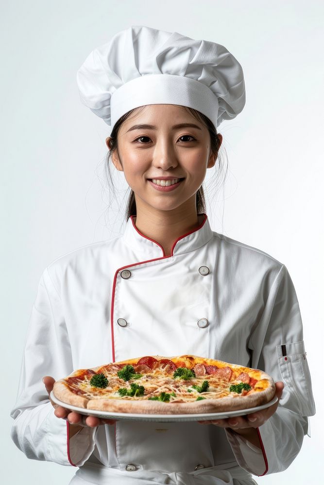Female chef holding pizza person | Free Photo - rawpixel