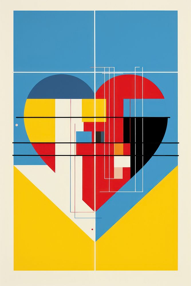 Grid illustration representing heart graphics | Free Photo Illustration ...