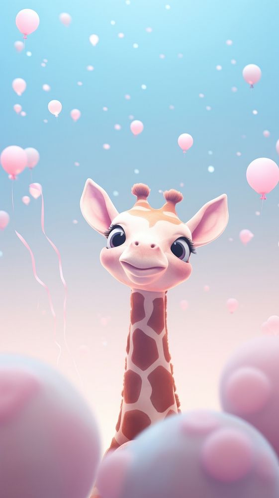 Chubby giraffe animal wildlife balloon. | Free Photo Illustration ...