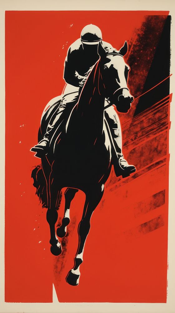 Horse racing advertisement equestrian animal. | Free Photo Illustration ...