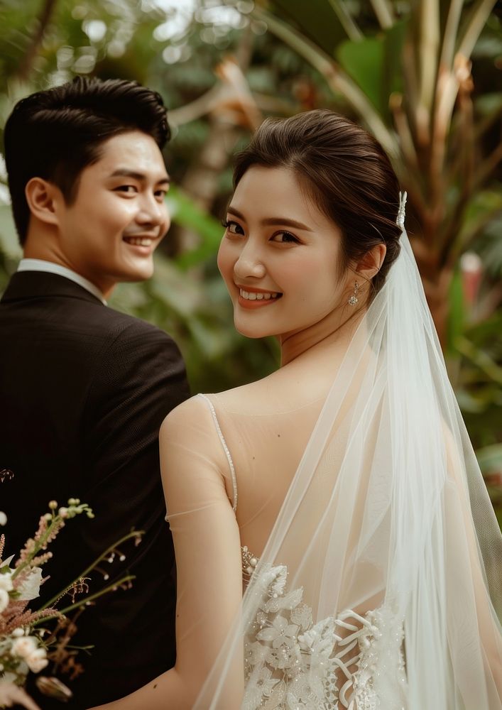 Thai bride wedding bridegroom person. | Free Photo - rawpixel