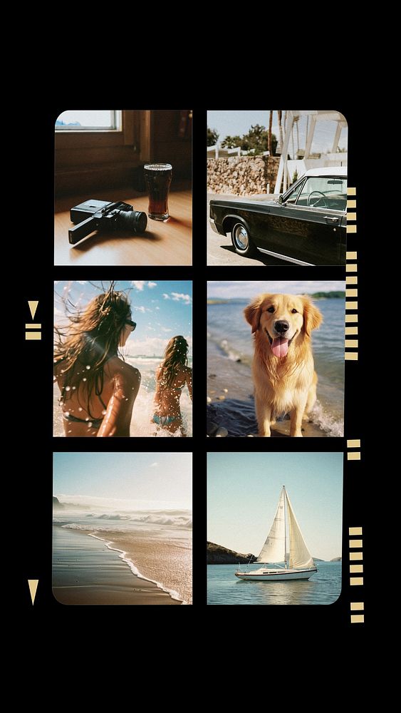 Black film strip photo collage | Free Photo - rawpixel