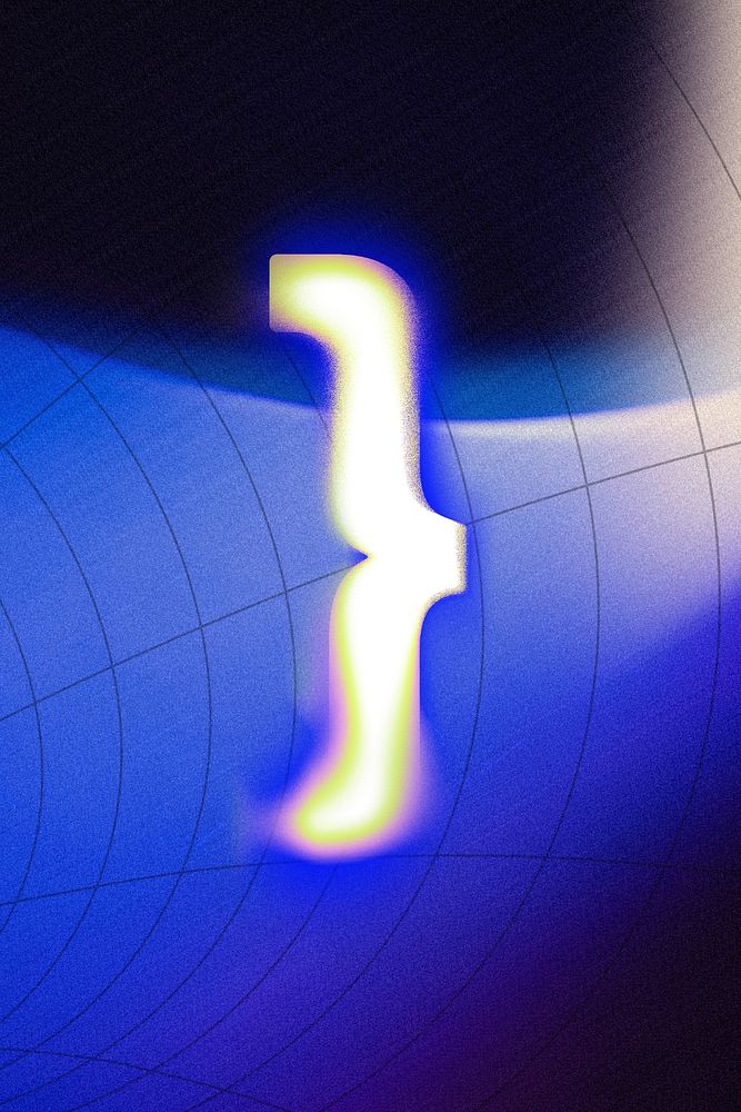 Curly bracket sign fluid neon | Free Photo Illustration - rawpixel