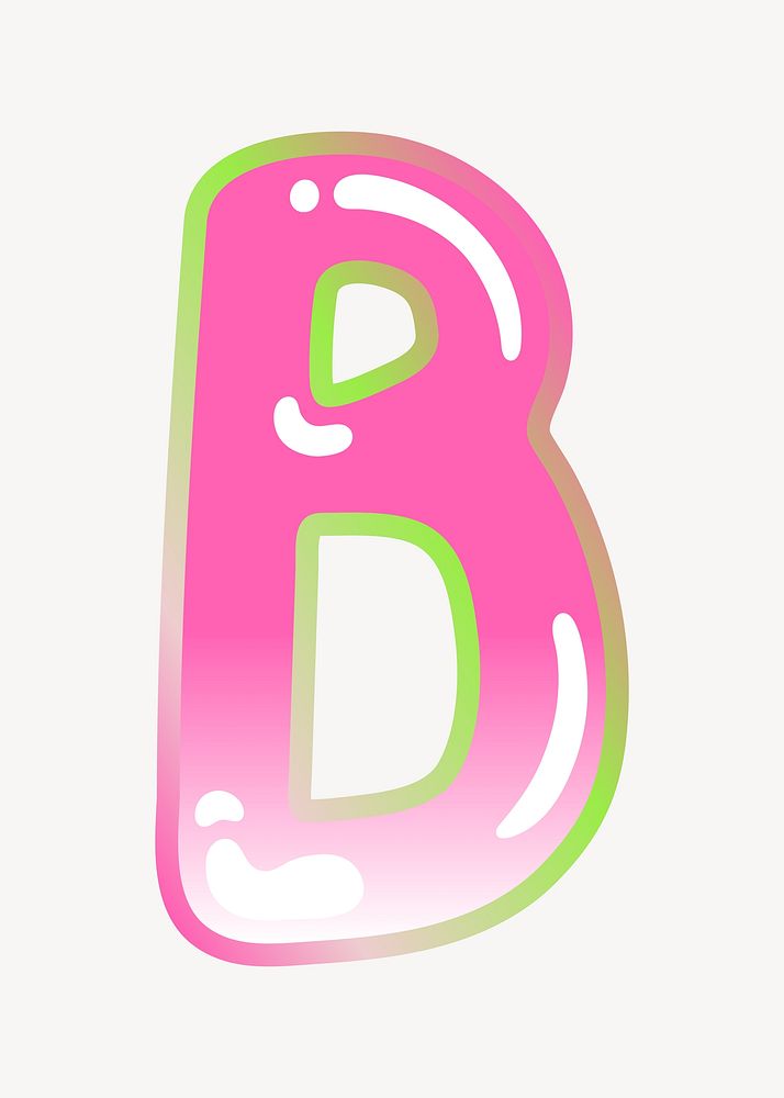 Letter B cute cute funky | Free Photo Illustration - rawpixel