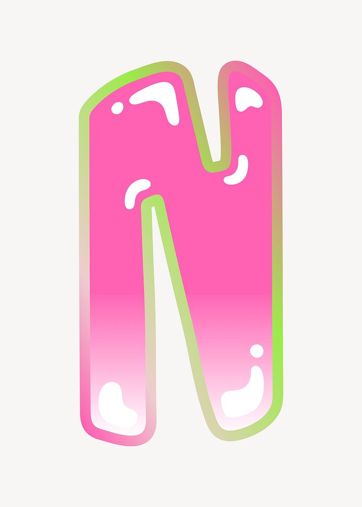 Letter N cute cute funky | Free Photo Illustration - rawpixel