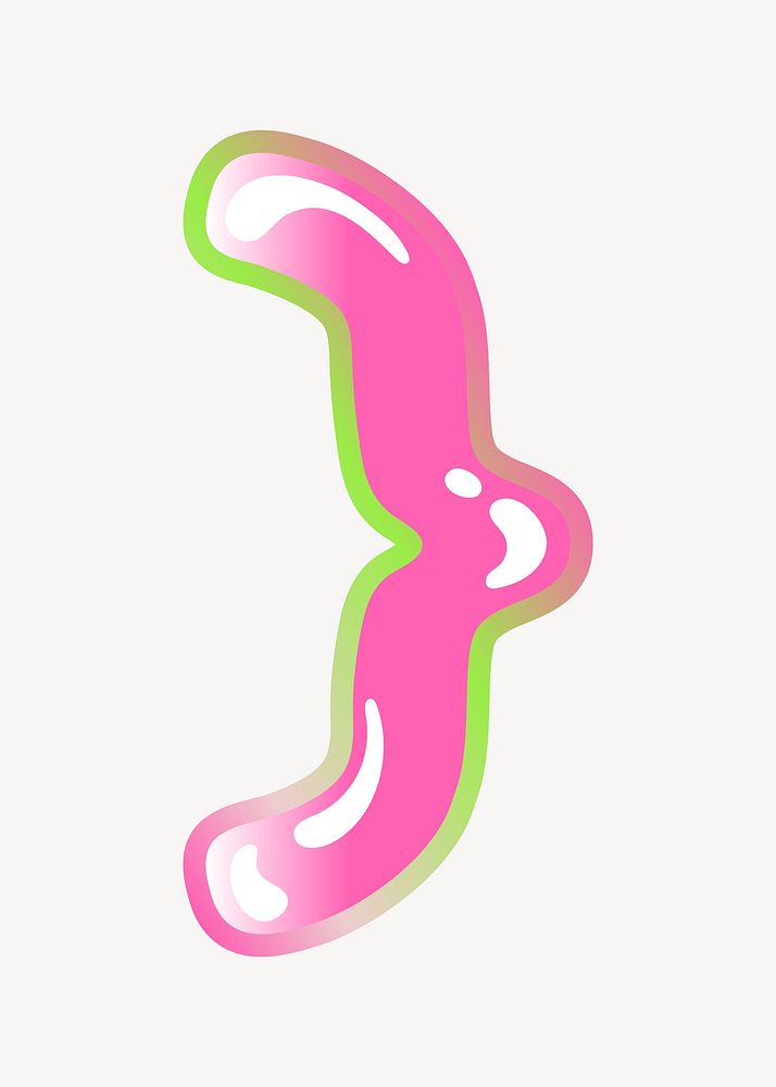 Curly bracket sign, cute pink | Free Photo Illustration - rawpixel