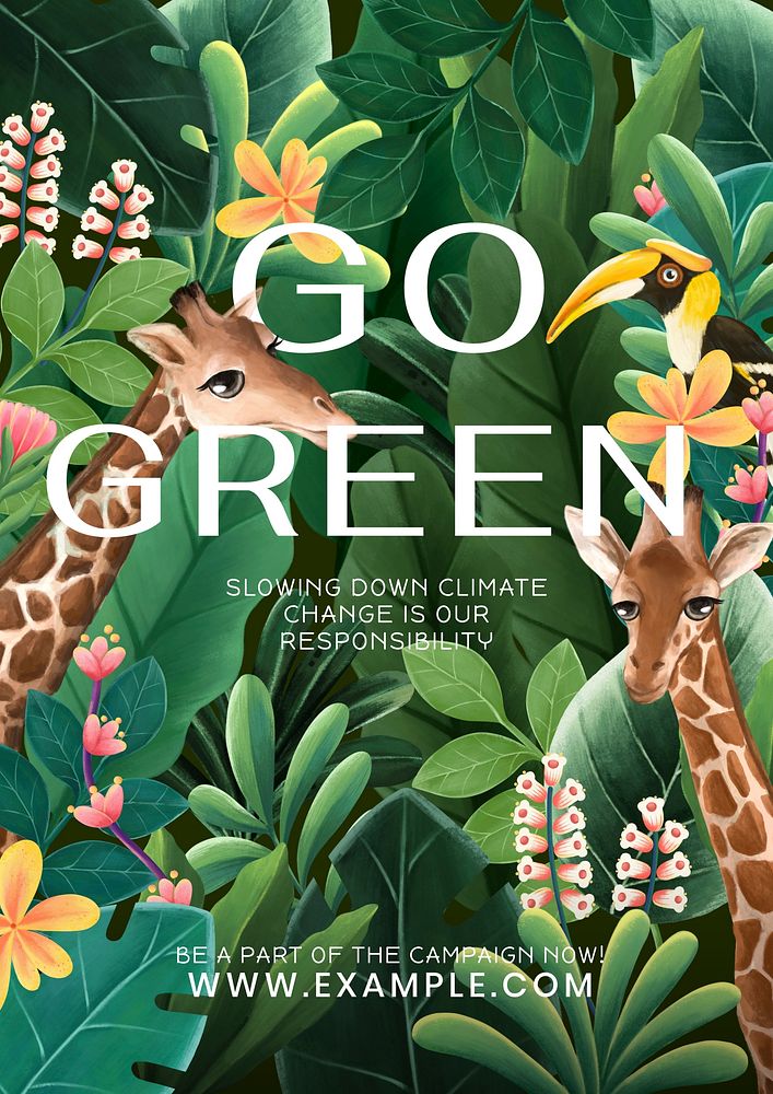 Wild animal protection poster template | Free Photo - rawpixel