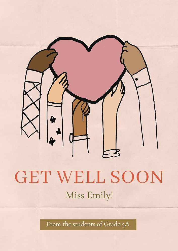 Get well soon teacher poster | Free Photo - rawpixel