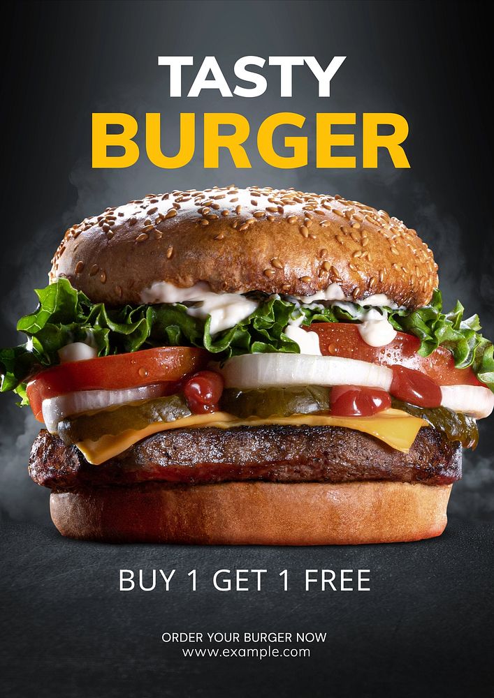 Restaurant promotion poster template, editable | Free Photo - rawpixel