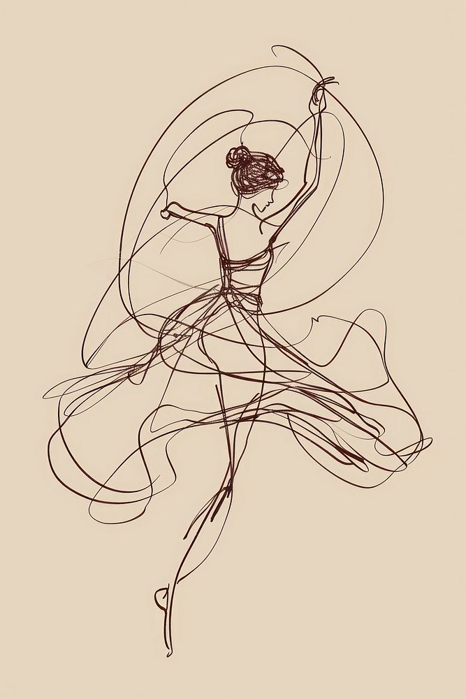 Hand drawn dance drawing illustrated | Free Photo Illustration - rawpixel