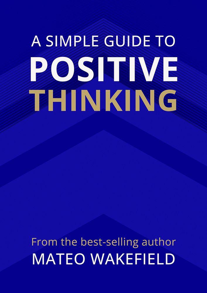 Positive thinking book cover template | Free Photo - rawpixel