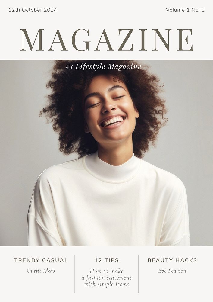 Magazine cover template | Free Photo - rawpixel