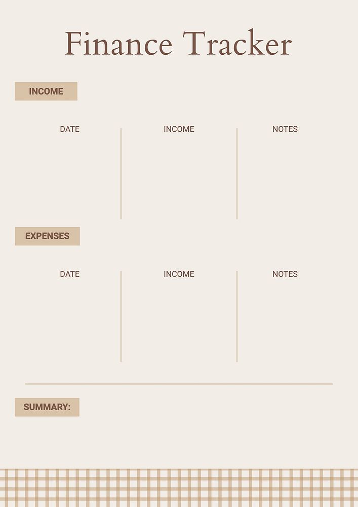 Finance tracker template | Free Photo - rawpixel