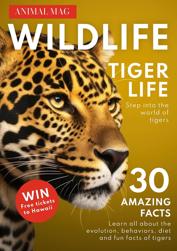 Wildlife magazine cover template | Free Photo - rawpixel