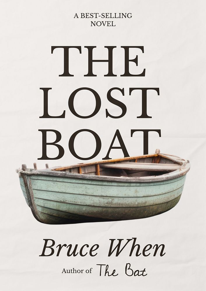 Lost boat book cover template | Free Photo - rawpixel