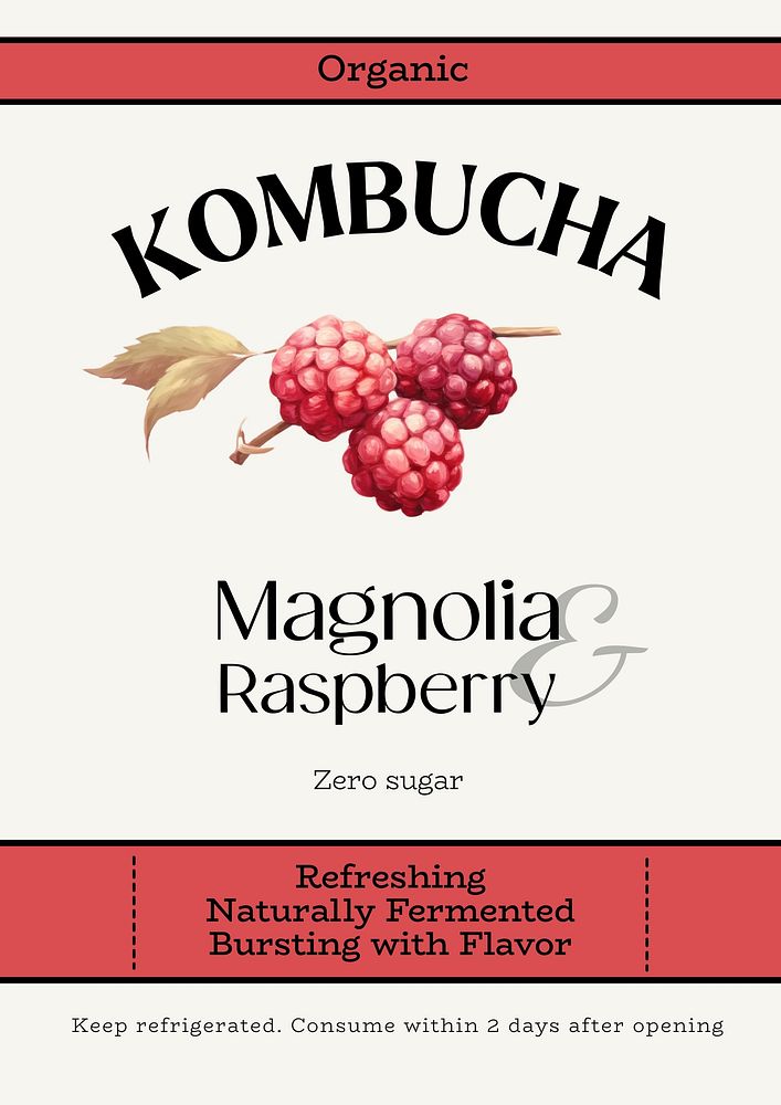 Kombucha label template | Free Photo - rawpixel