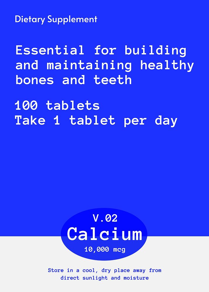 Calcium label template | Free Photo - rawpixel