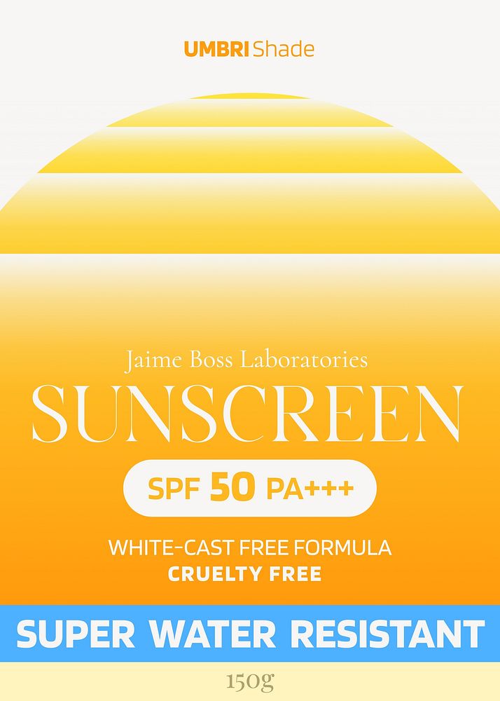 Sunscreen label template | Free Photo - rawpixel