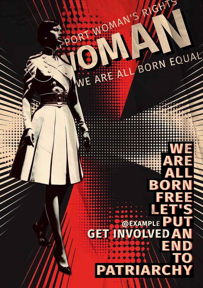Women's rights poster template | Free Photo - rawpixel