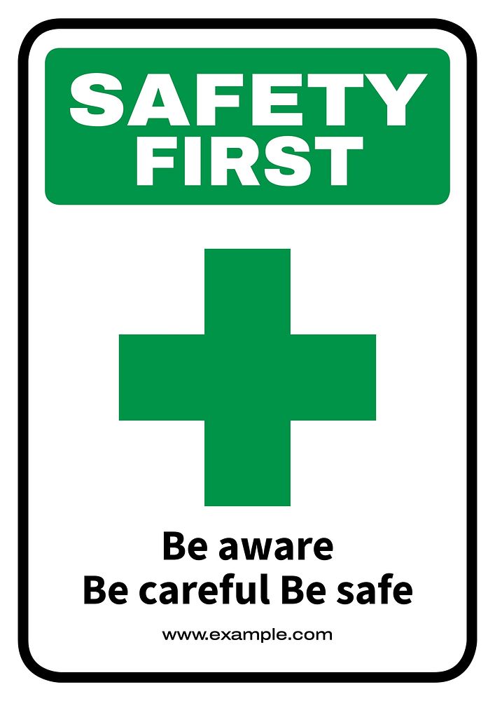 Safety first poster template | Free Photo - rawpixel