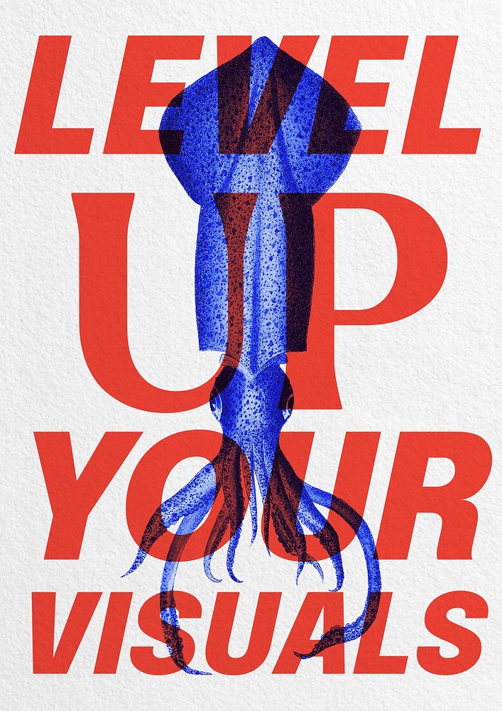 Level your visuals poster template | Free Photo - rawpixel