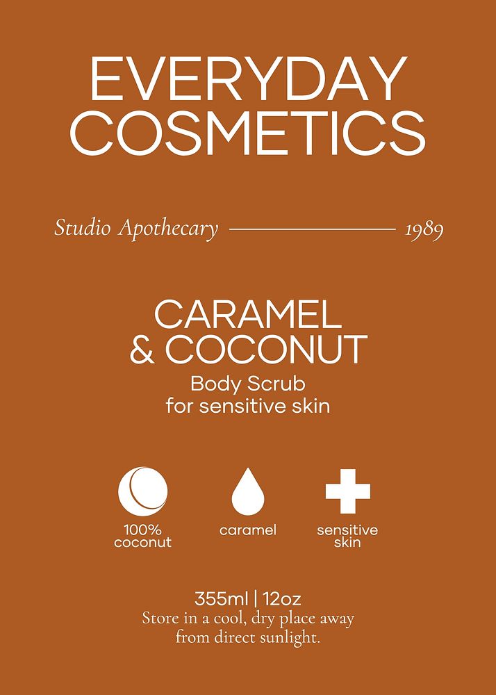 Body scrub label template, editable | Free Photo - rawpixel