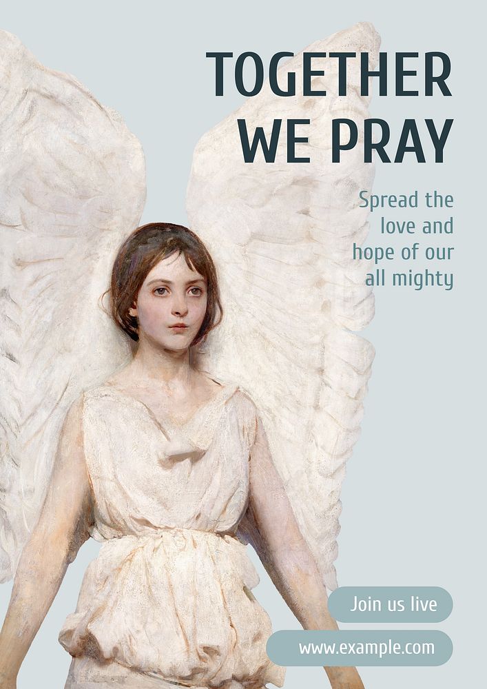 Together we pray poster template | Free Photo - rawpixel