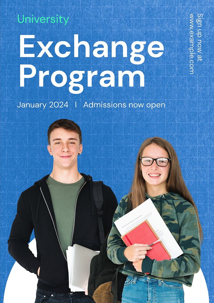 Exchange program poster template & | Free Photo - rawpixel