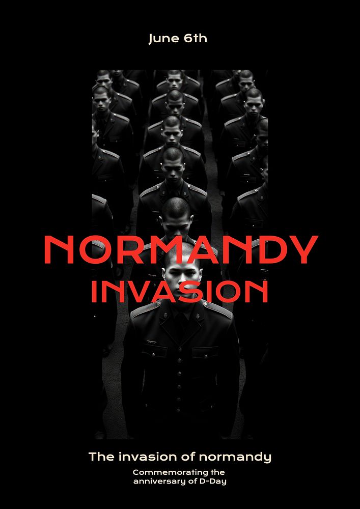 D-Day invasion poster template | Free Photo - rawpixel