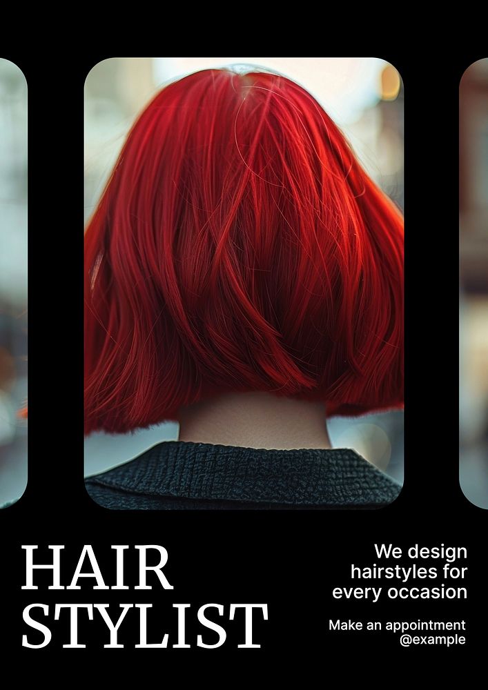 Hair stylist poster template | Free Photo - rawpixel