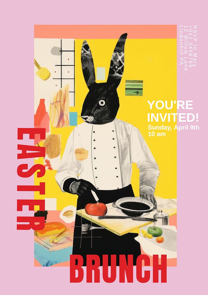 Easter brunch poster template | Free Photo - rawpixel