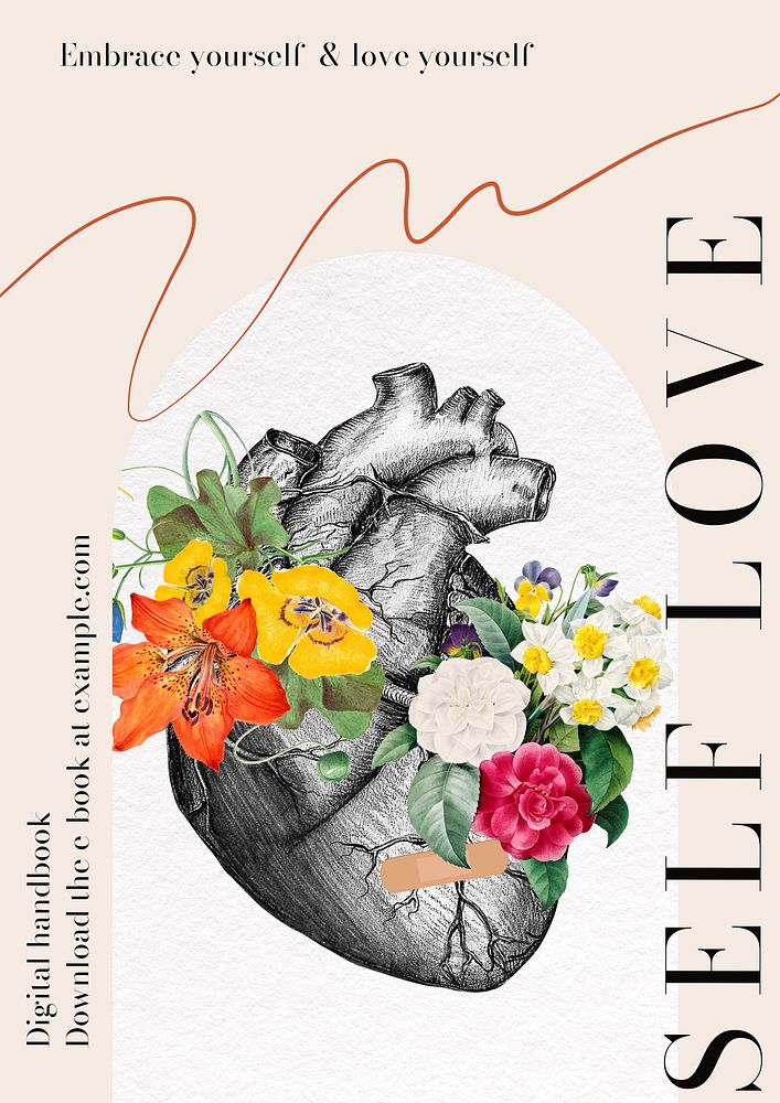 Self love ebook poster template | Free Photo - rawpixel
