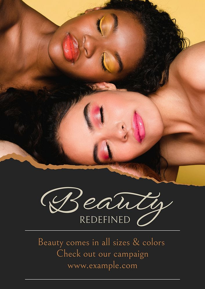 Redefined beauty poster template and | Free Photo - rawpixel