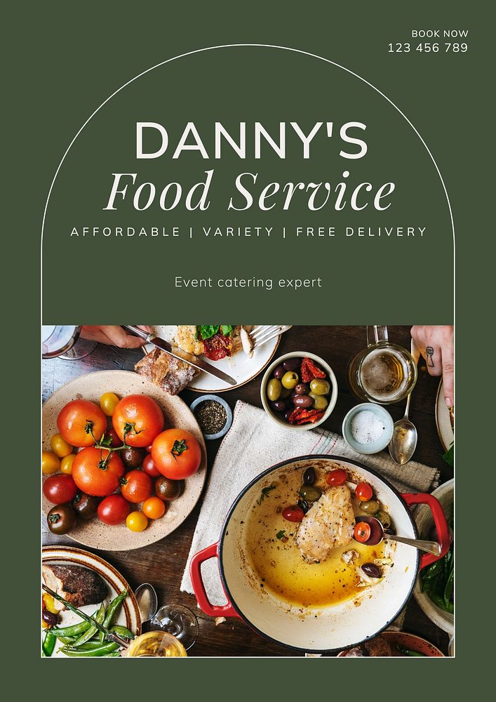 Event Food Service poster template | Free Photo - rawpixel