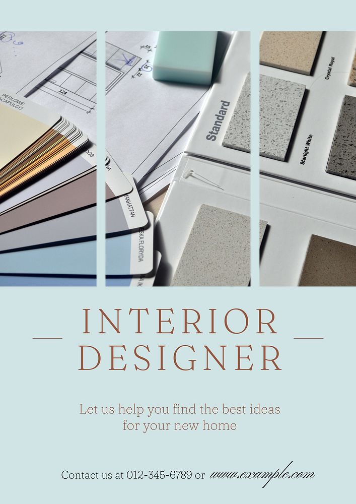 Interior designer poster template | Free Photo - rawpixel