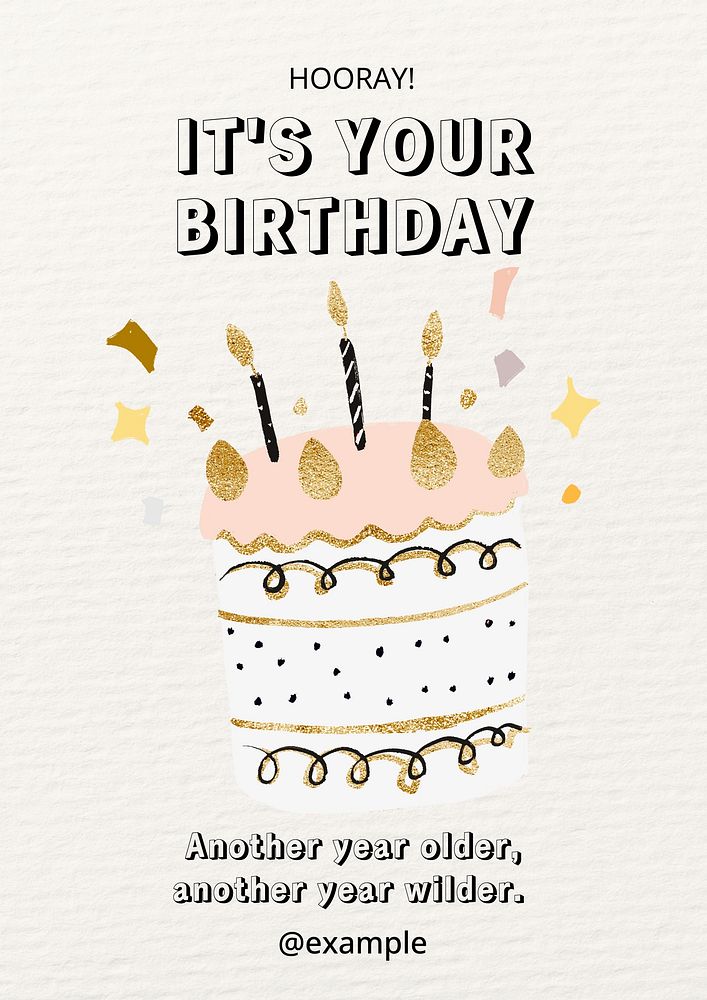 Birthday wish poster template and | Free Photo - rawpixel