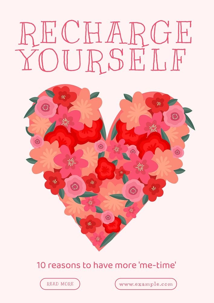 Recharge yourself poster template | Free Photo - rawpixel