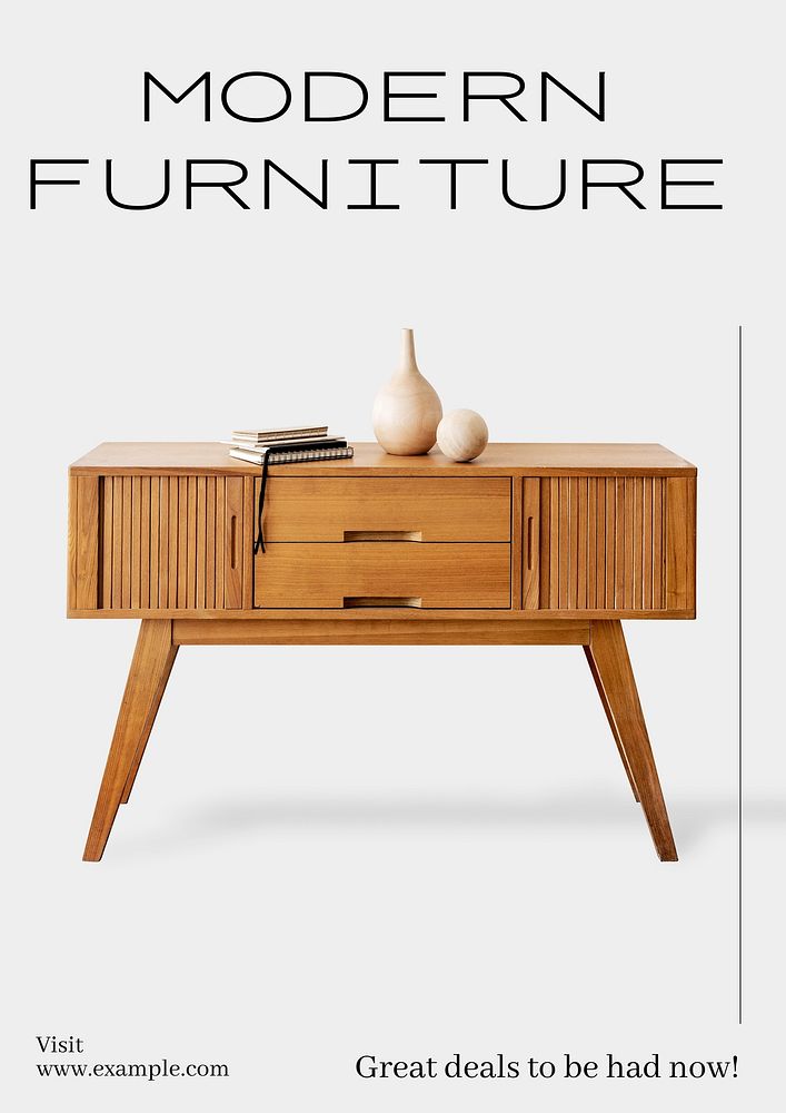 Modern furniture poster template | Free Photo - rawpixel