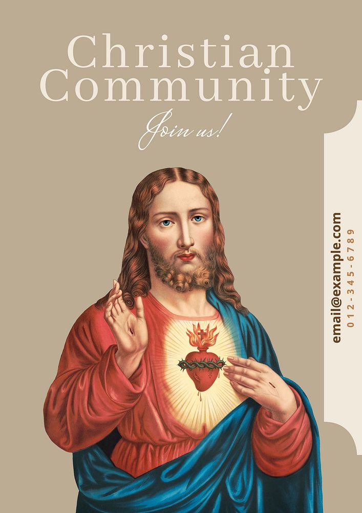 Christian community poster template and | Free Photo - rawpixel