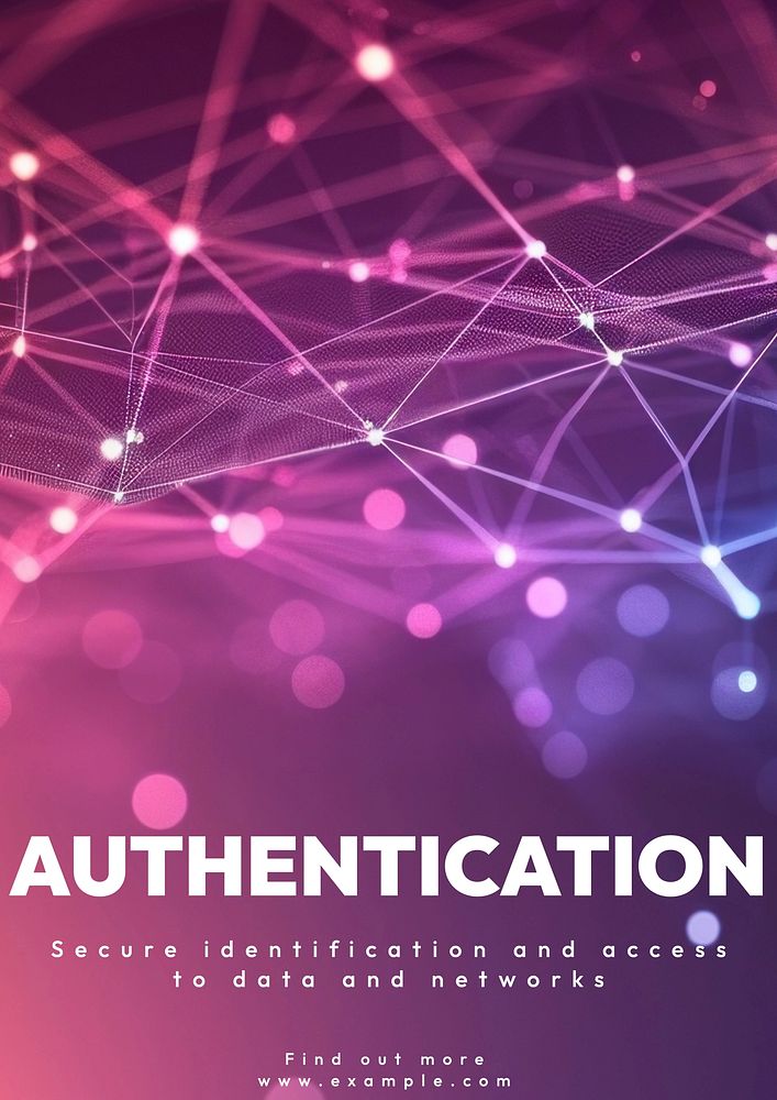 Authentication poster template | Free Photo - rawpixel