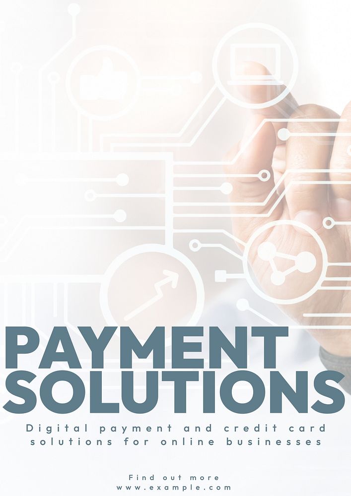 Digital business payments poster template | Free Photo - rawpixel