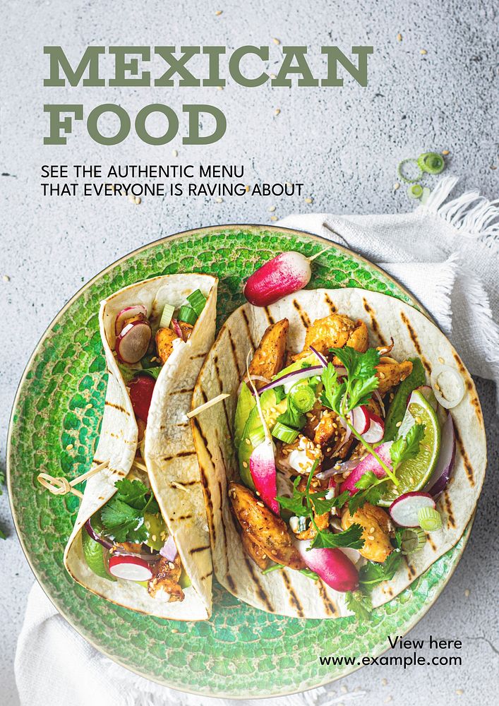 Mexican food poster template | Free Photo - rawpixel