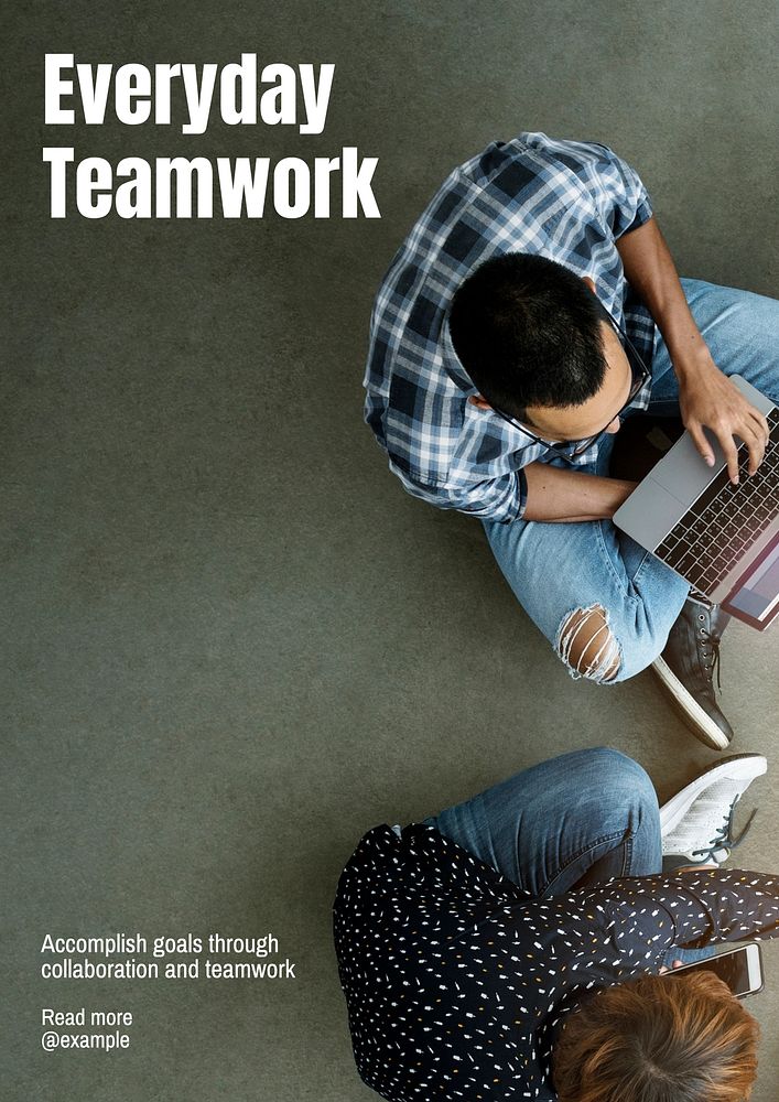Teamwork poster template | Free Photo - rawpixel