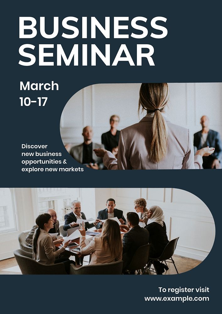 Business Seminar poster template | Free Photo - rawpixel
